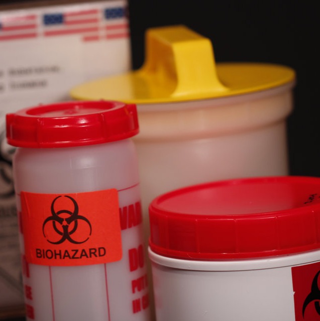 Cleaning up a biohazardous spill outside of a biosafety cabinet