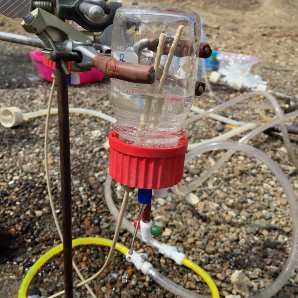 Bubble strip aqueous gas sampling V.1